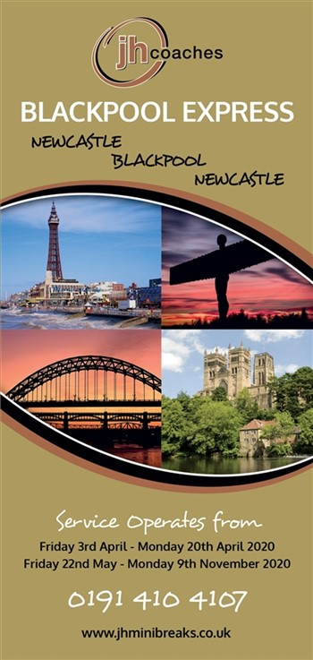 Coach Holidays, Day Excursions and Blackpool Express, from JH Coaches
